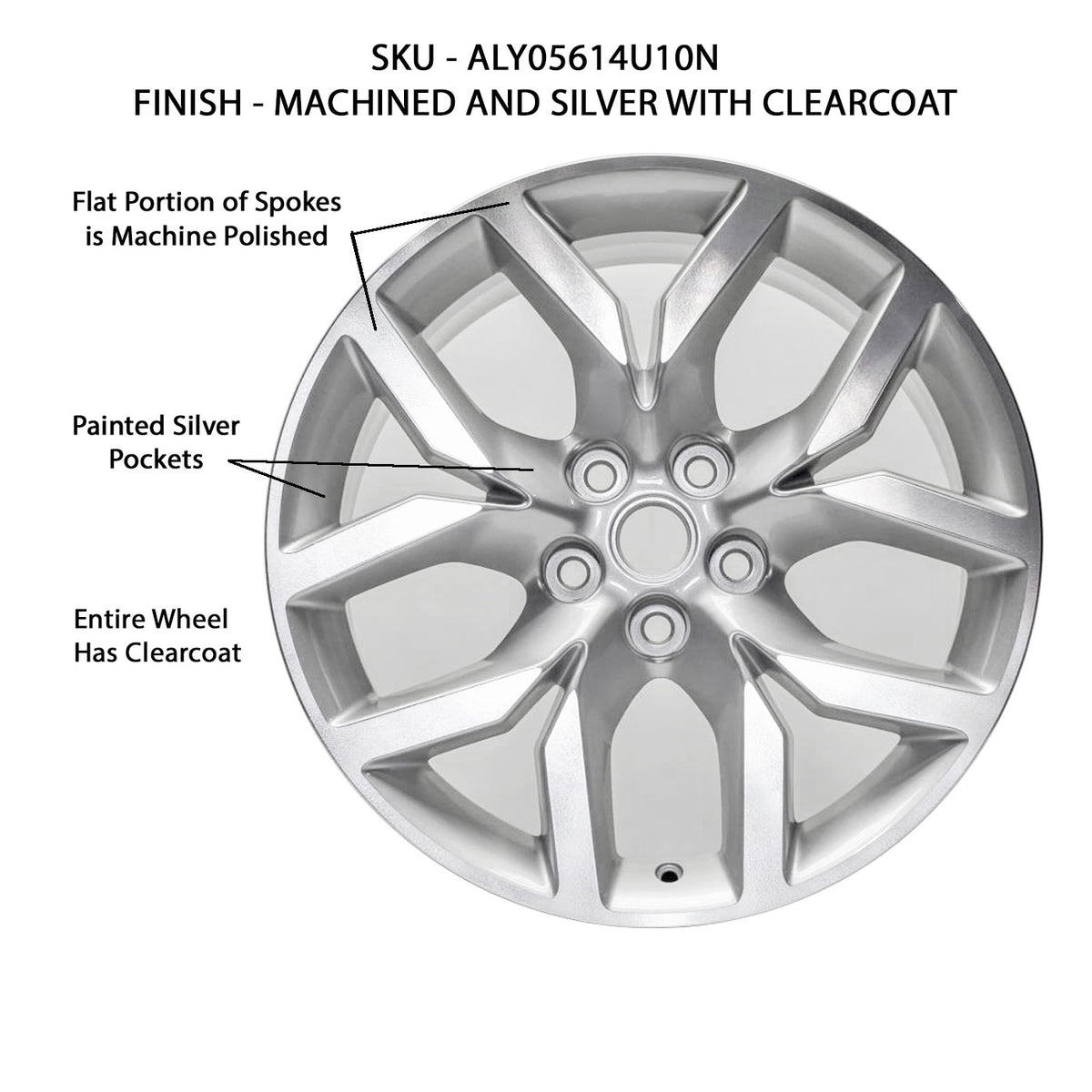New 19" 2014-2020 Chevrolet Impala Machined & Silver Replacement Alloy ...
