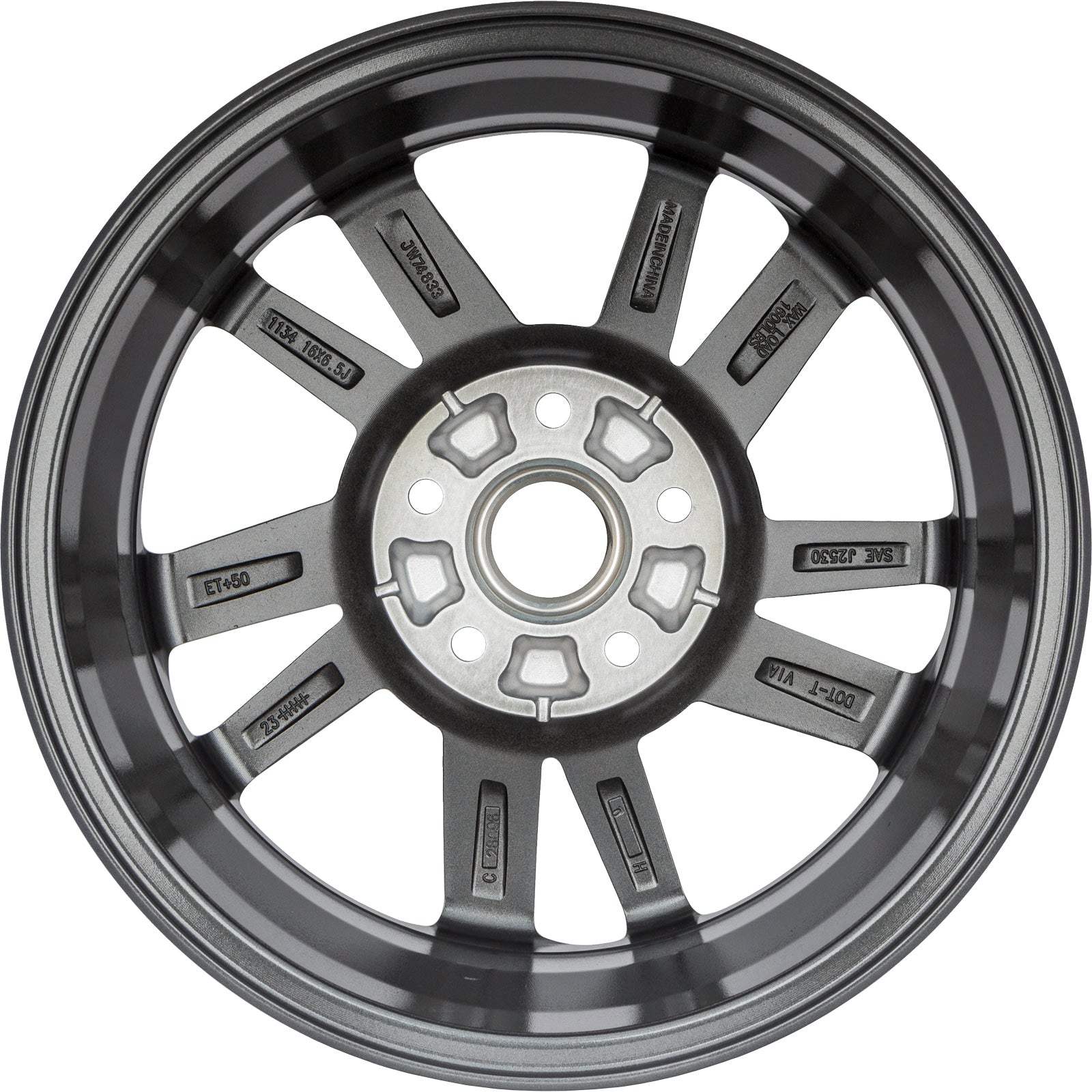 New 16" 2022-2024 KIA Forte LXS Machine Charcoal Replacement Wheel